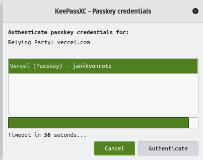 Janik von Rotz - Store Passkeys in KeePassXC